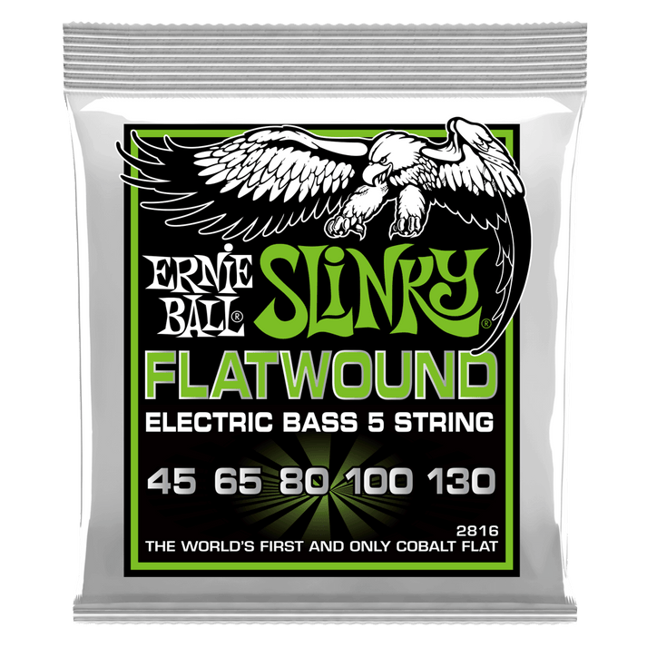 Cuerdas de Bajo Ernie Ball Flatwounds 45-130 5 Cuerdas – ProstringsChile